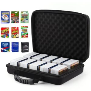 1200-2200 Card Game Case for Cards Against Humanity Game,Collectible Trading Card Storage Holder Compatible for Pokemon Cards, Sports Card and Baseball Cards,Playing Card Travel Carrying Case Fit All