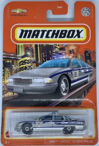 matchbox 2022- chevy caprice classic police - skybusters - 67/100 [silver]