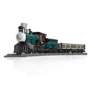 dovob th10 steam train building kit with train track, collectible steam locomotive engineering toys set for kids and adult (560 pcs)