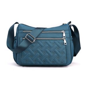 karresly crossbody purse for women multi pocket cross tote small travel shoulder bag casual messenger bag(blue)