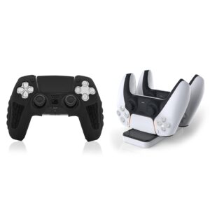 olygive ps5 controller accessories, ps5 controller skin and ps5 controller charger dock