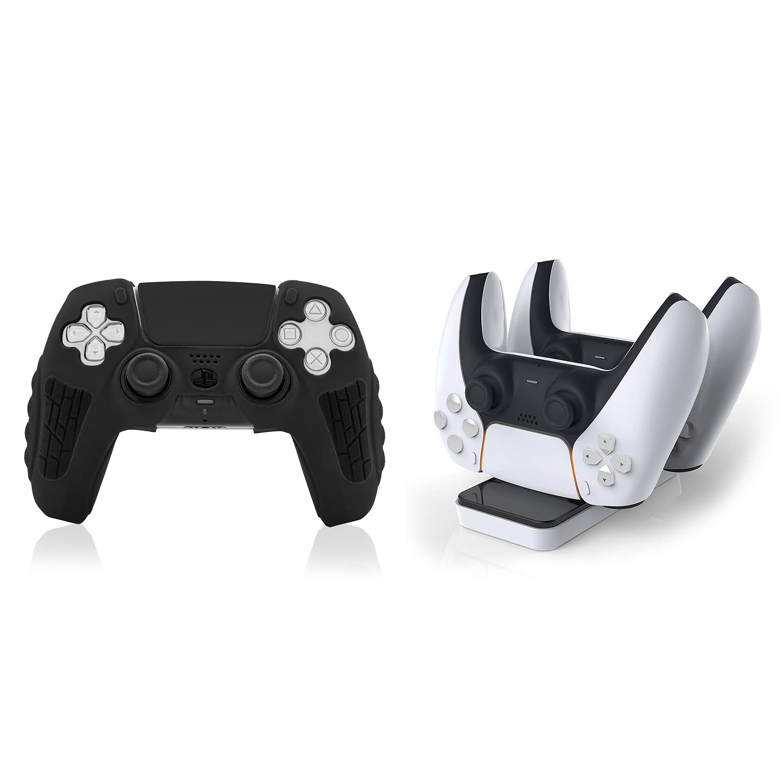 OLYGIVE PS5 Controller Accessories, PS5 Controller Skin and PS5 Controller Charger Dock