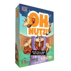 rookie mage games oh nutz! - fast-paced family card game - family game night has gone nutz! - easy to learn, fun for adults and kids - ideal for 3-5 players ages 7 and up