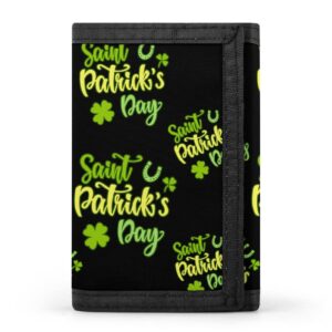 saint patricks day trifold wallet ultra thin card holder purse with funny graphic for men women