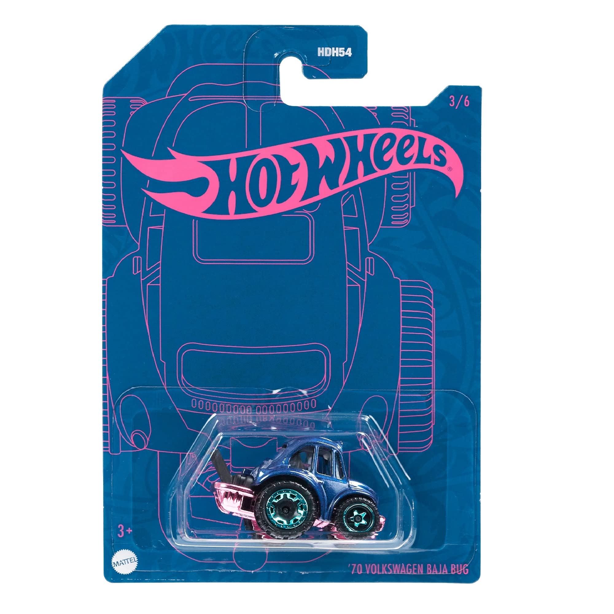 Hot Wheels Pearl and Chrome 2022 Vehicle 70 Volkswagen Baja Bug