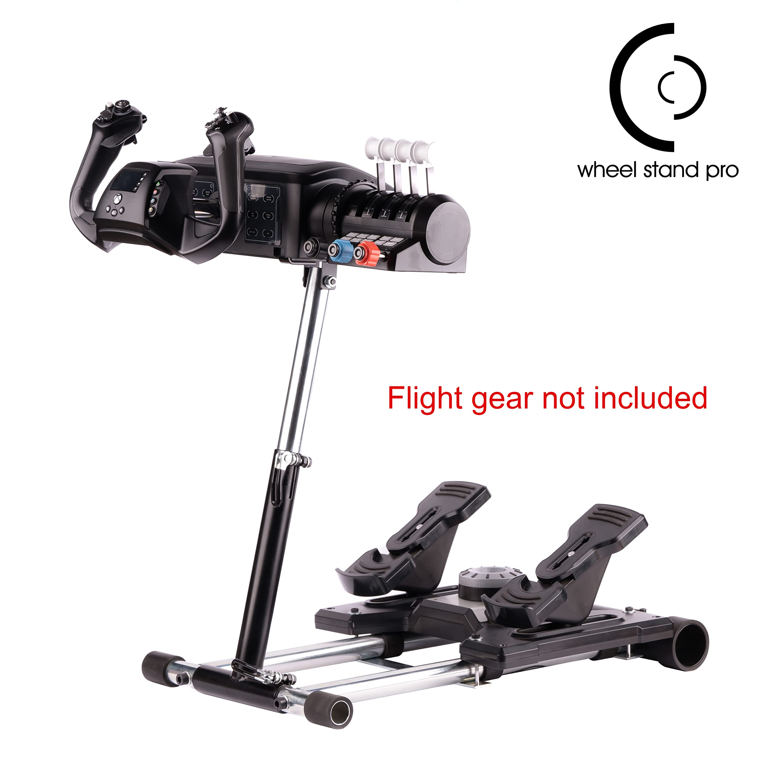 Wheel Stand Pro TB Flight Stand Compatible with Turtle Beach VelocityOne Flight Yoke, Throttle and TB rudders, Also Compatible with Saitek/Logitech Rudders. Flight gear not included.