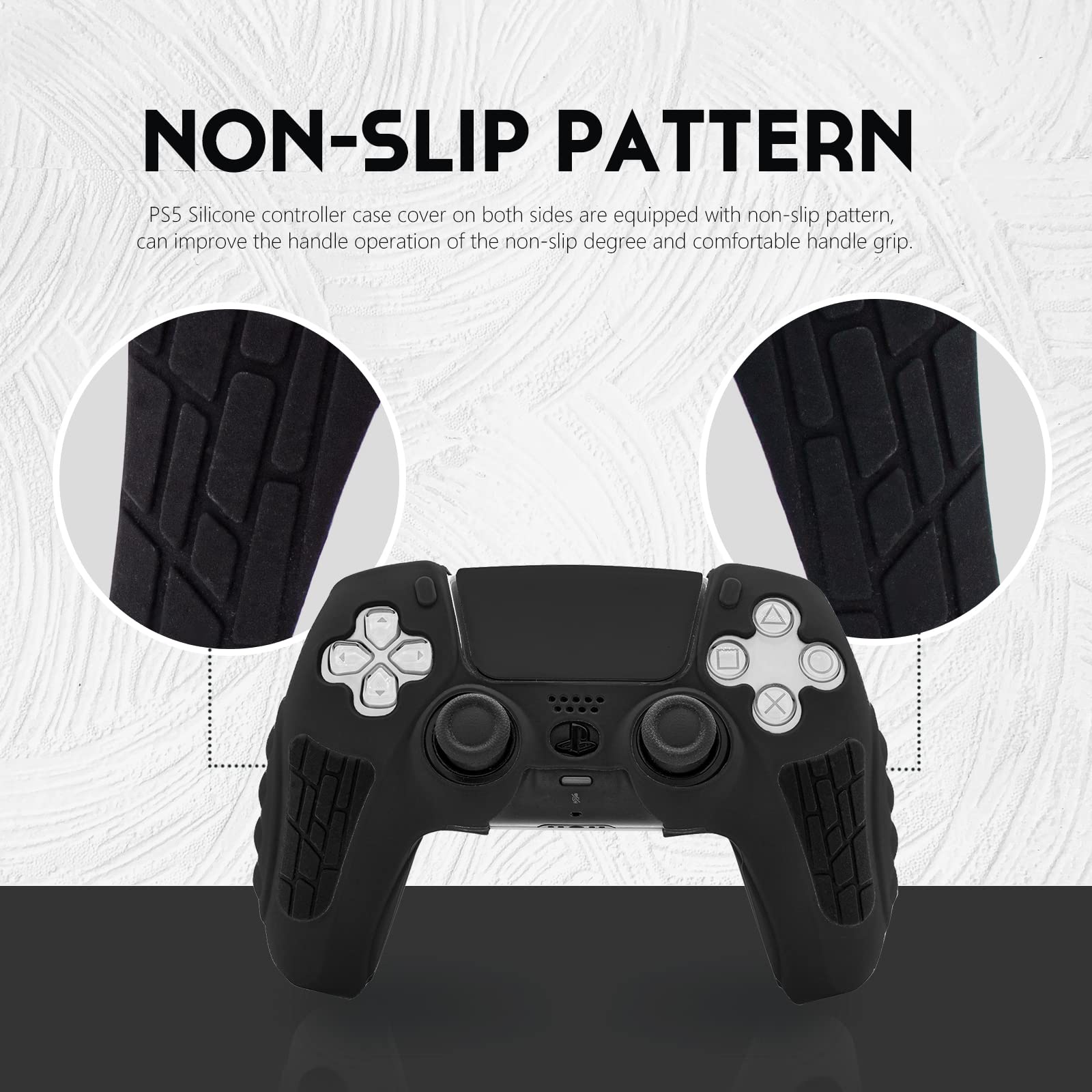 OLYGIVE PS5 Controller Accessories, PS5 Controller Skin and PS5 Controller Charger Dock