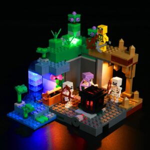 vonado led light compatible with lego minecraft the skeleton dungeon 21189, minecraft lego lighting set compatible with lego 21189 (no model)