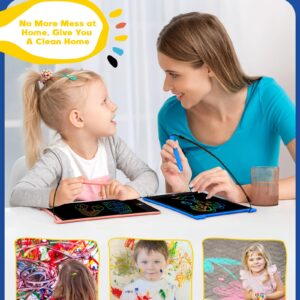 bravokids 2 Pack LCD Writing Tablet with Stylus, 8.5 inch Colorful Doodle Board Drawing Pad for Kids, Travel Games Activity Learning Toys, Birthday Gift for Age 3 4 5 6 7 8 Year Old Boys Girls