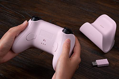 8Bitdo Ultimate 2.4g Wireless Controller With Charging Dock, 2.4g Controller for PC, Android, Steam Deck & iPhone, iPad, macOS and Apple TV (Pastel Pink)