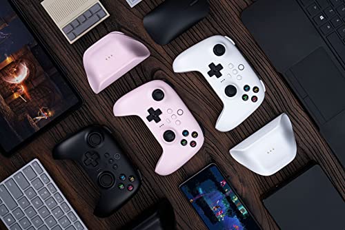 8Bitdo Ultimate 2.4g Wireless Controller With Charging Dock, 2.4g Controller for PC, Android, Steam Deck & iPhone, iPad, macOS and Apple TV (Pastel Pink)