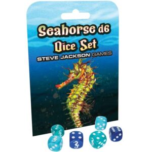 seahorse d6 dice set, dice set accessory for strategy board game, for 1+ players and ages 14+, steve jackson games