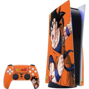 skinit decal gaming skin compatible with ps5 bundle - officially licensed dragon ball z goku turtle school uniform design