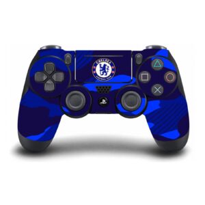 head case designs officially licensed chelsea football club camouflage art vinyl sticker gaming skin decal cover compatible with sony playstation 4 ps4 dualshock 4 controller