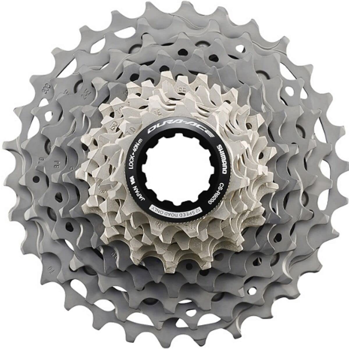 SHIMANO Dura-Ace Cs-R9200 12-Speed Cassette Silver, 11-34T, 12-Speed