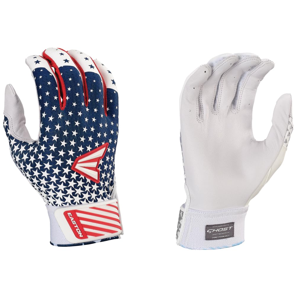 Easton | GHOST NX Fastpitch Softball Batting Gloves | Adult X-Large | Stars & Stripes