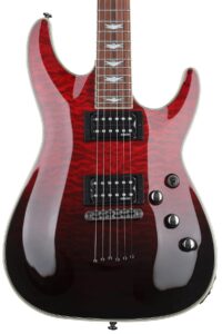 schecter omen extreme-6 electric guitar - blood red