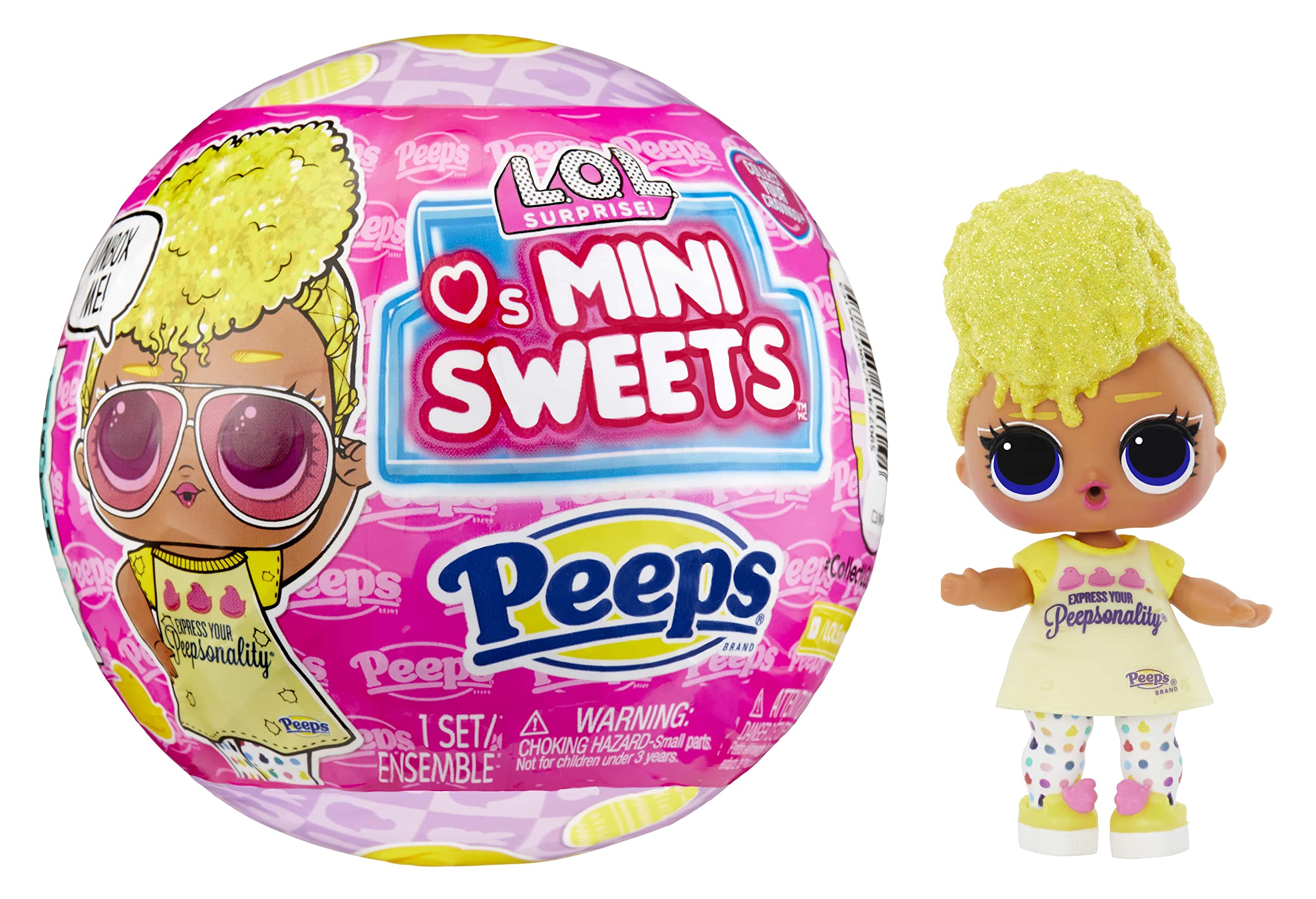 L.O.L. Surprise! LOL Surprise Loves Mini Sweets Peeps - Tough Chick with Collectible Doll, 7 Surprises, Spring Theme, Peeps Limited Edition Doll- Great Gift for Girls Age 4+