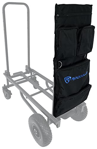 Rockville Rock Cart Pro DJ Equipment Transport Roller Car w/(3) Bags+Floor+Shelf