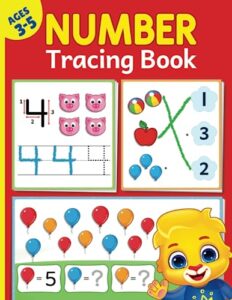 number tracing book for kids ages 3-5: learn to trace numbers 1 to 20 | number tracing book for preschoolers and kindergarten | fun math activity book for kids