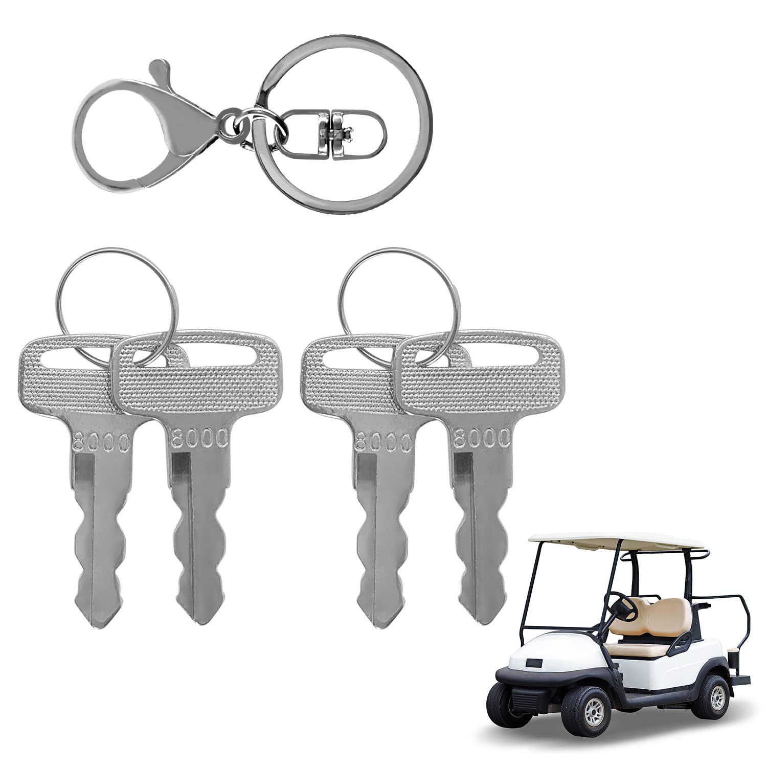 Golf Carts Keys 4 PCS Golf Cart Replacement Ignition Keys for Yamaha G14 G16 G19 G22 G29/Drive Golf Cart OEM# JU2-H2511-00 Gas/Electric