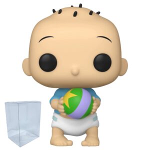 rugrats: tommy pickles chase funko pop with protector bundle - includes tv: rugrats: tommy pickles chase #1209 vinyl figure with blue salamander emporium plastic protector case