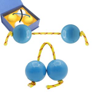 alievoke aslatuas rhythmic ball double gourd polyrhythmic percussion kashaka instrument abs hand shaker balls kashaka instrument musical fingertip ball drum ball (blue)