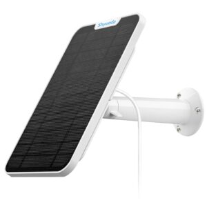 Solar Panel Charging Compatible with Blink New Outdoor/Outdoor(3rd Gen) /XT XT2 Camera, with 13.1ft Waterproof Charging Cable, IP65 Weatherproof,Includes Secure Wall Mount(White)