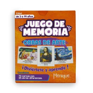 menique. memory matching game. famous paintings game. 35 pairs to match.