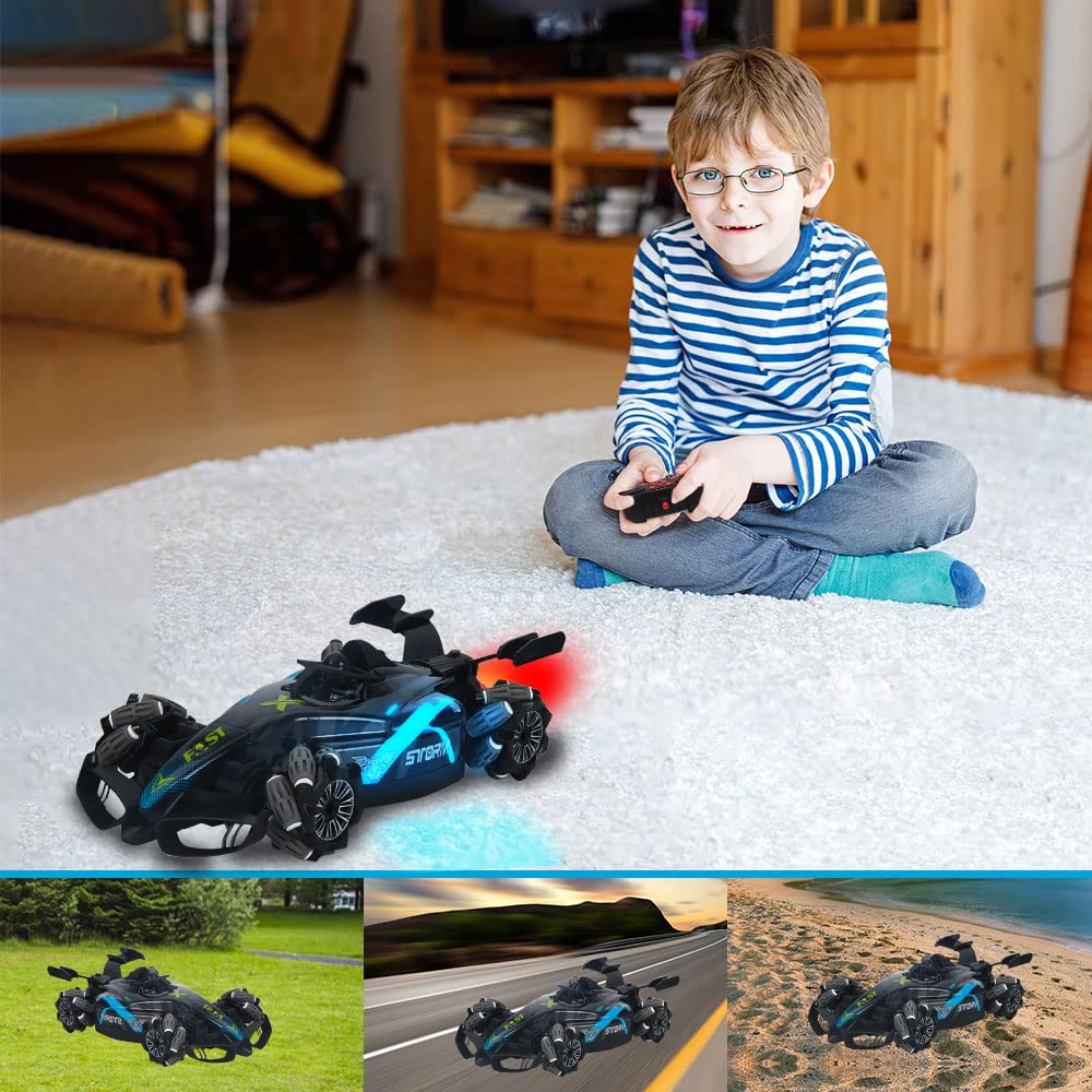 DAZZCOOL RC Car Toy for Kids & Adults, Spray Function High Speed Drift Remote Control Car, 360°Rotating RC Stunt Cars Two Way Control RC Cars for Boys/Girls