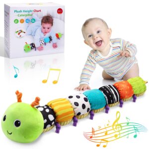 sirecal baby toys 0-6 months: infant musical stuffed animal activity soft toys with multi-sensory crinkle, rattle & textures, for tummy time newborn 0 3 6 9 12 months boys & girls gifts, caterpillar