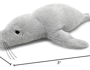 CSVBTRF Weighted Stuffed Animals, 2 lb, 23" Seal Plush Gift for Kids - Grey Hug Seal Plush Animals （Grey, 23"