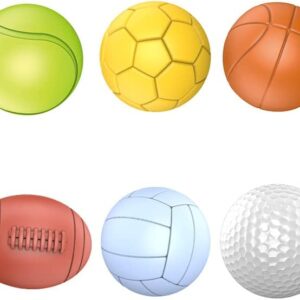 Baby Sensory Balls, Baby Soft Rubber Balls for Toddlers 1-3, Montessori Baby Sensory Toys, Baby Bath Toys 6 to 12 Months, Kids Soccer Ball, Sport & Outdoors Baby Balls, 6 Rubber Balls for Kids