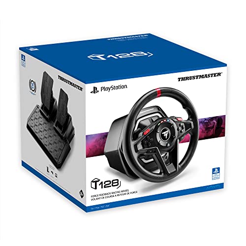 ThrustMaster T128, Force Feedback Racing Wheel with Magnetic Pedals, PlayStation 5, PlayStation 4, PC