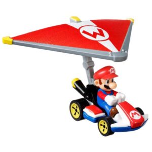 Hot Wheels Mariokart - GVD31 ~ Character Die-cast Toy Vehicle ~ Mario Standard Kart and Super Glider