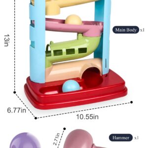 MEIJIABA Toys for 2 Year Old Boys, Toddler Sensory Educational Toys Age 2-4, Montessori Toys for Babies 18 Months, Girls Boys Early Learning Stacking Pound A Ball Hammer Birthday Gifts