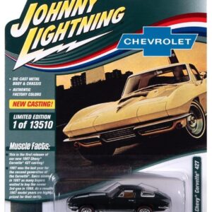 Johnny Lightning JLMC029 Muscle Car VER B 1967 Car Corvette 427 Green Poly