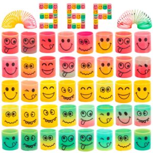 johouse 36pcs mini springs toys, rainbow magic fidget stress coil mini spring bulk toys for party favor carnival prize birthday goodie bag stuffers for kids boys girls