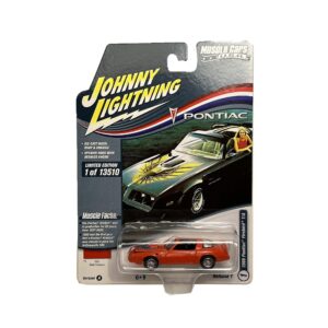 johnny lightning jlmc029 muscle car ver a 1980 pontiac firebird t/a red orange