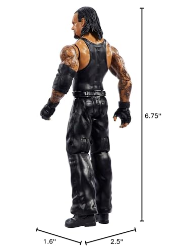 Mattel WWE WrestleMania Undertaker Action Figure , Collectible with 10 Points Articulation & Life-like Detail, 6-inch