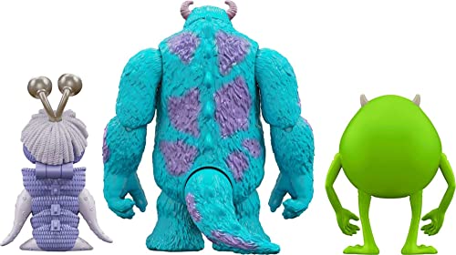 Mattel Disney and Pixar Monsters, Inc Storyteller 3 Action Figure Pack, Sulley Mike & Boo Characters in Get Boo Home Pack, Authentic Toys at 3 Inch Scale