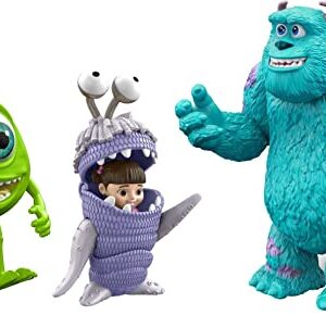 Mattel Disney and Pixar Monsters, Inc Storyteller 3 Action Figure Pack, Sulley Mike & Boo Characters in Get Boo Home Pack, Authentic Toys at 3 Inch Scale