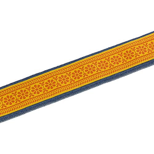 Fender George Harrison Dark Horse Floral Guitar Strap, 2in,Orange