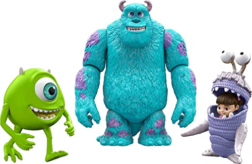 Mattel Disney and Pixar Monsters, Inc Storyteller 3 Action Figure Pack, Sulley Mike & Boo Characters in Get Boo Home Pack, Authentic Toys at 3 Inch Scale