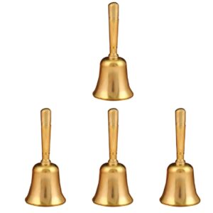 milisten call service bell 4pcs brass handbell classroom attention hand call bell customer bell hand service bell bar bell animal toys practical hand bells telephone elder table bell