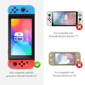 FYY (3 Packs Screen Protector Compatible with Nintendo Switch, Nintendo Switch Screen Protector Tempered Glass, HD Clarity Anti-Scratch Tempered Glass Film, 9H Hardness Screen Protector for Switch