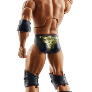 Mattel WWE The Rock WrestleMania Elite Collection Action Figure with Accessory & "Mean" Gene Okerlund Build-A-Figure Parts, 6-inch