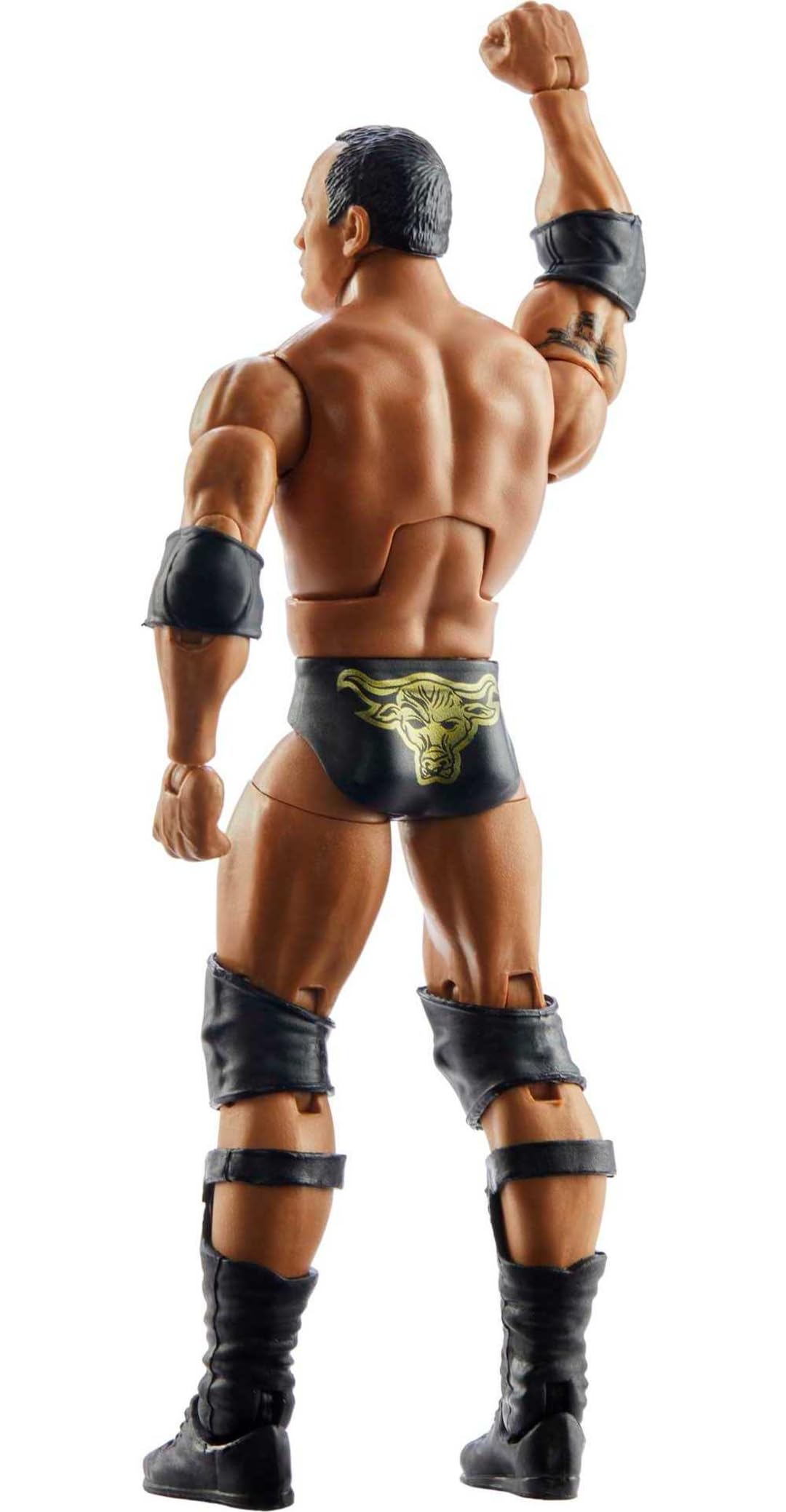 Mattel WWE The Rock WrestleMania Elite Collection Action Figure with Accessory & "Mean" Gene Okerlund Build-A-Figure Parts, 6-inch