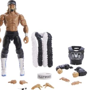 Mattel WWE "Hollywood" Hulk Hogan WrestleMania Elite Collection Action Figure with Accessory & "Mean" Gene Okerlund Build-A-Figure Parts, 6-inch