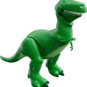 Mattel Disney Pixar Toy Story Toys, Moving & Talking Rex Dinosaur Figure, Roarin’ Laughs, 10.8 Inches Tall with 40 Phrases and Mouth & Arm Motion, Kids Gift